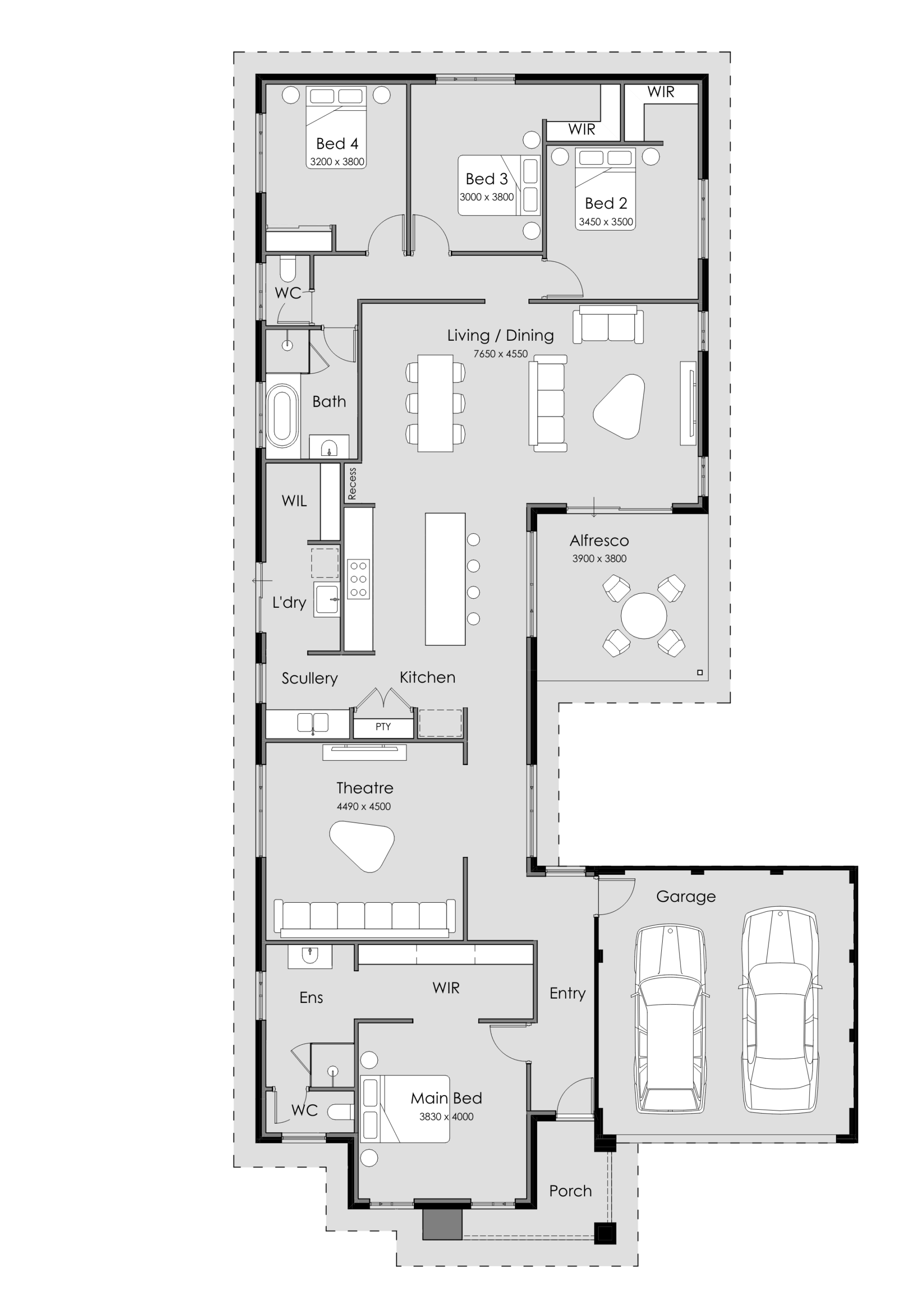 Equinox Home Design | 5 Bed 2 Bath | New Generation Homes