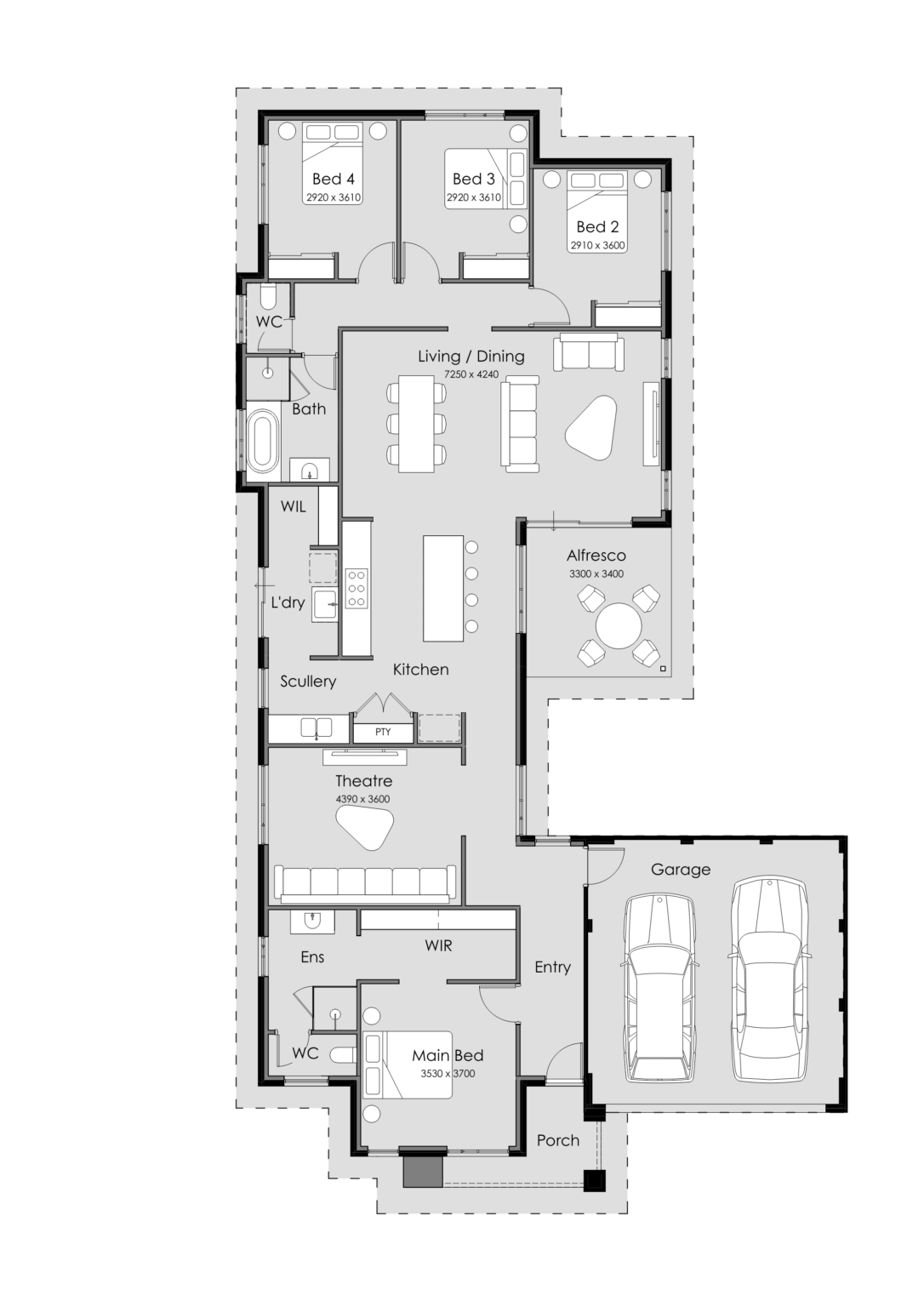 Equinox Home Design | 5 Bed 2 Bath | New Generation Homes